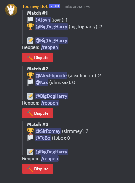Tourney Bot Tournaments