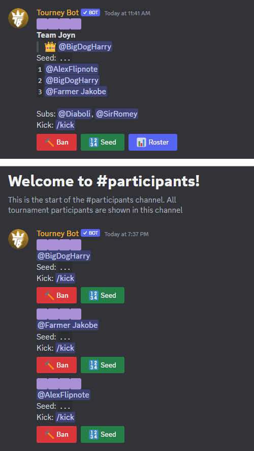 Tourney Bot Tournaments