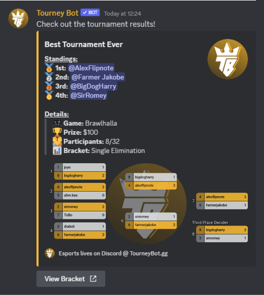 Tourney Bot Tournaments